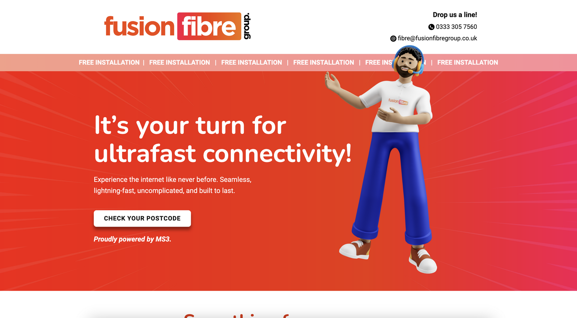 Ultrafast Full Fibre Broadband | Free Installation | Fusion Fibre Group